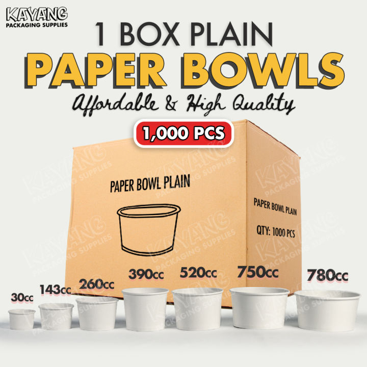Paper Bowl (Wholesale) 1 BOX / 1000 pcs (30cc, 110cc, 143cc, 220cc ...