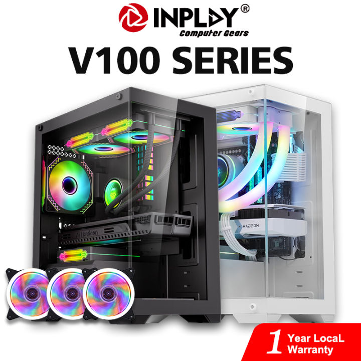 COD Inplay Seaview Atx PC Case Gaming With Fan White Computer Chassis ...