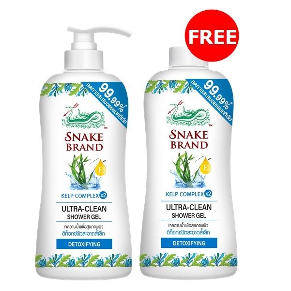 Snake Brand Relaxing Shower Gel Kelp Complex 450ml + Refill 450ml #New ...