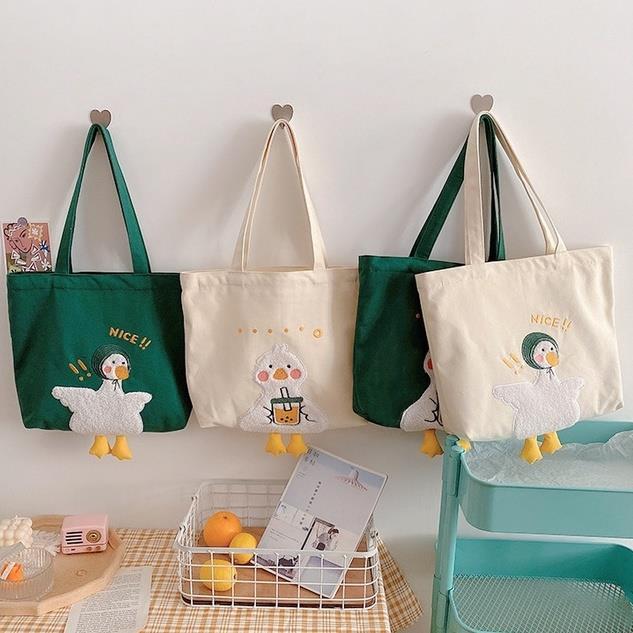 hujik กระเป๋าผ้า มีซิป | Lazada.co.th