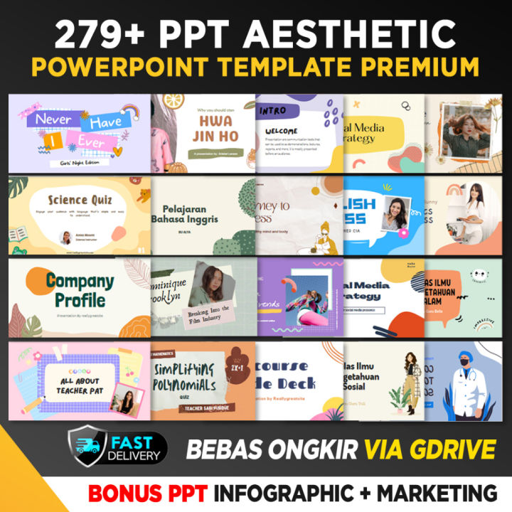 200+ Aesthetic Template Powerpoint PPT Presentasi Estetik Kekinian ...