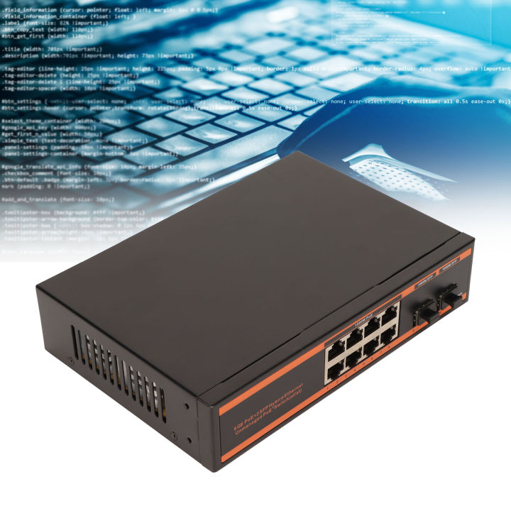 10 Port Gigabit PoE Switch 10 Port Gigabit Switch 52V 150W for Office ...
