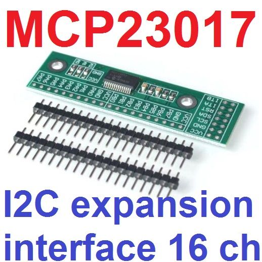 MCP23017 I2C Interface 16bit I/O Expansion Board Module Pin Board IIC to GIPO Converter 25mA1 ...