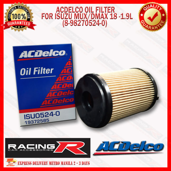 (8-98270524-0) 19372585 ACDELCO Oil Filter for Isuzu Mux / DMax 18 - 1 ...