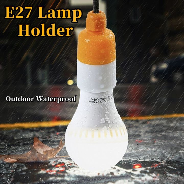 E27 Outdoor Waterproof LED Bulb Socket Outdoor Screw Lamp Holder Sealed ...