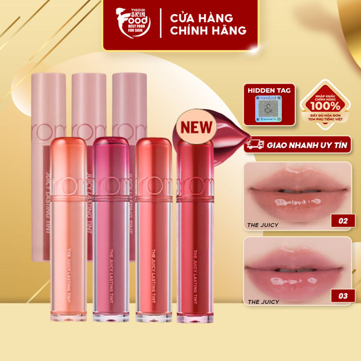 [New][1-24] Son Tint Bóng, Lì, Căng Mọng Môi Hàn Quốc Romand The Juicy ...