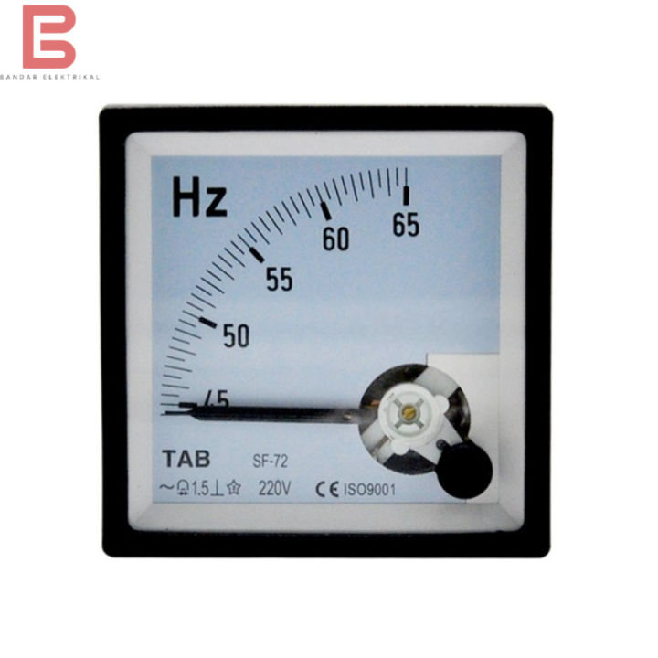 Hz Meter Analog 72 x 72 Frekuensi Meter Jarum 45 - 65 HZ TAB | Lazada ...