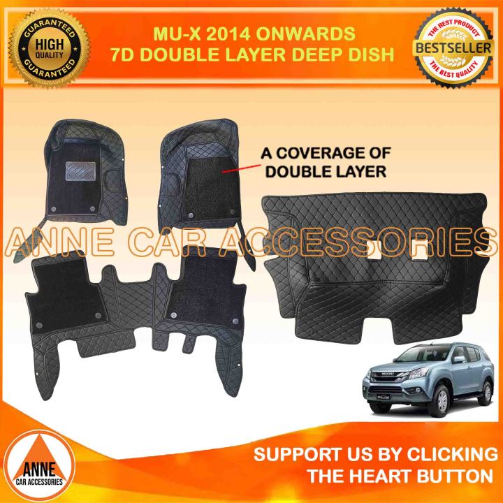 Double Layer 7D ROHS Deep Dish Matting for Isuzu MUX 2014 2015 2016 ...