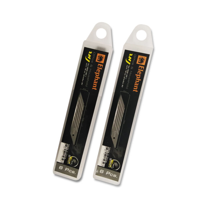 ใบมีดคัตเตอร์ 18 มม. (หลอด 6 ใบ 30องศา) ตราช้าง 1830 จำนวน 1 หลอด ...