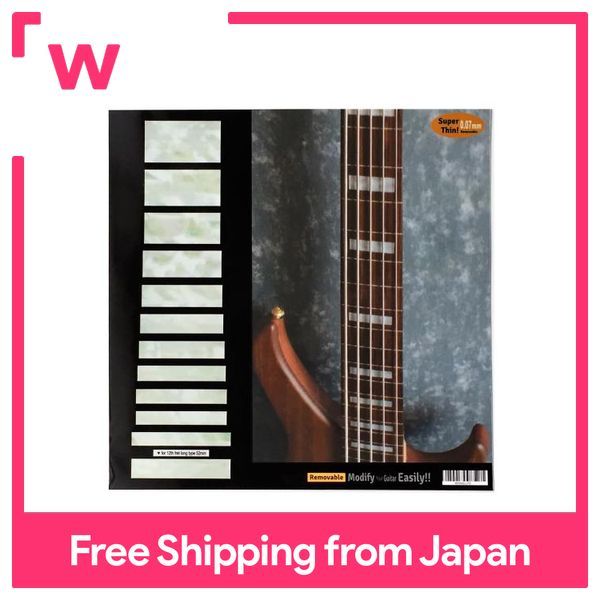 Jockomo Jazz Bass Block (White Pearl) Inlay sticker for 5 string bass ...