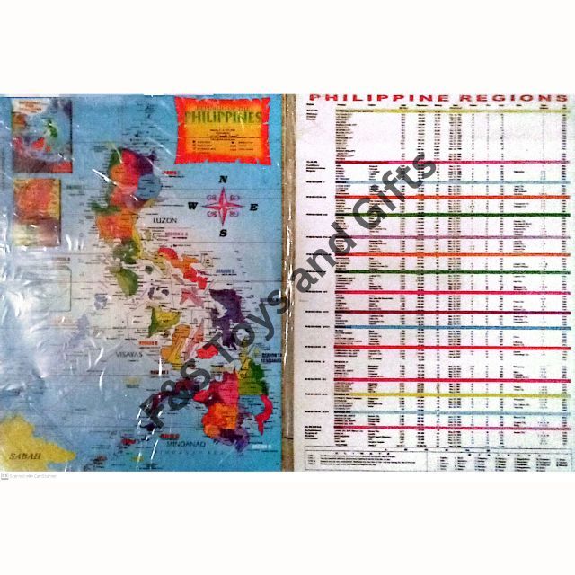 FS 824 School Chart: World Map, Philippine Map, Regions, Nations ...