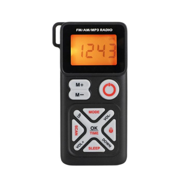 Mini Pocket Radio Portable FM AM MP3 Radios Recevier Sleep Timer 3.5mm ...