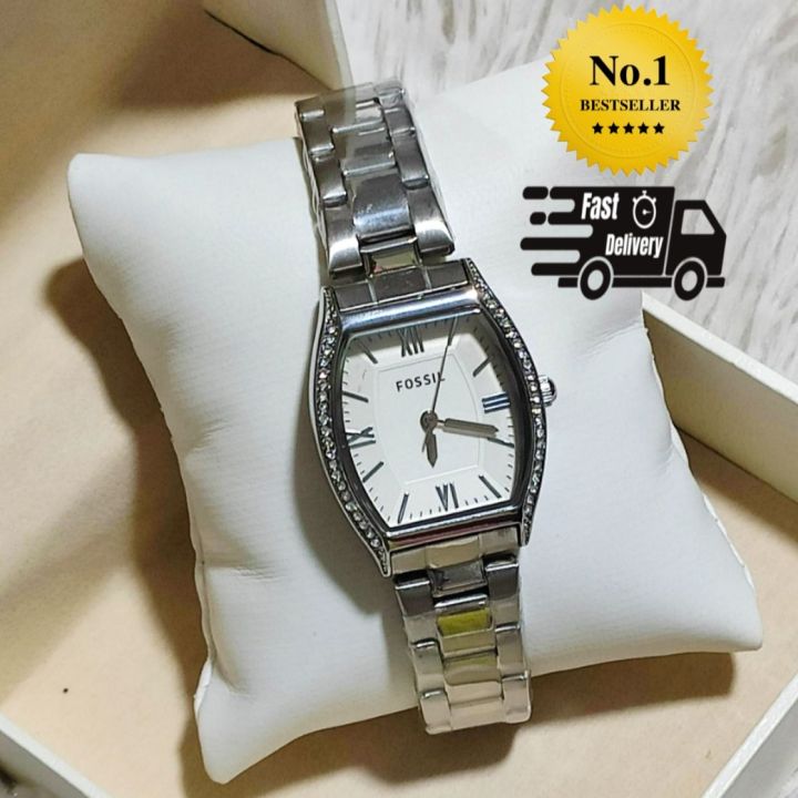 Rel0 Fashion Women's F0ssil ES3119 With Stone Non-Tarnish Casual Watch ...