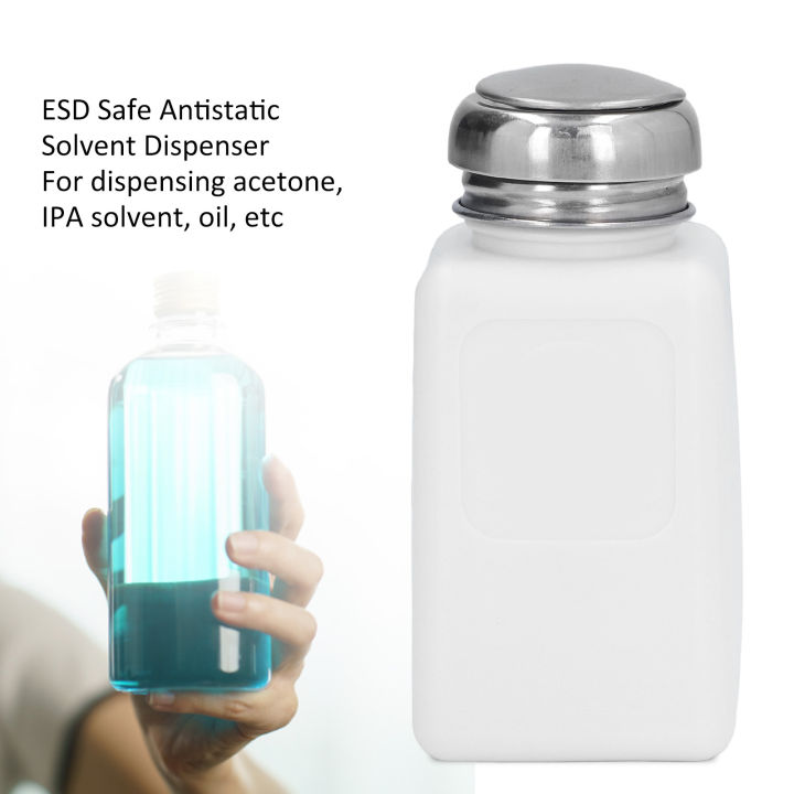 Aumotop 200ML Press Type Solvent Dispenser ESD Safe Anti Static Bottle ...