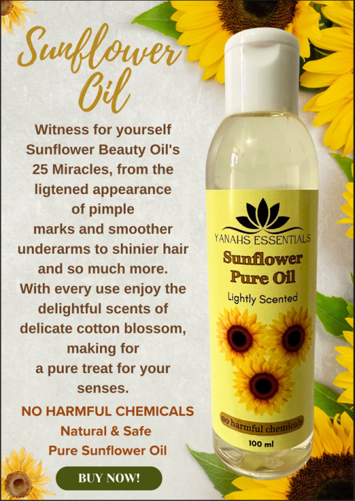 Sunflower Oil Pure Lightly Scented Smooth Gentle Moisturizer Protects ...