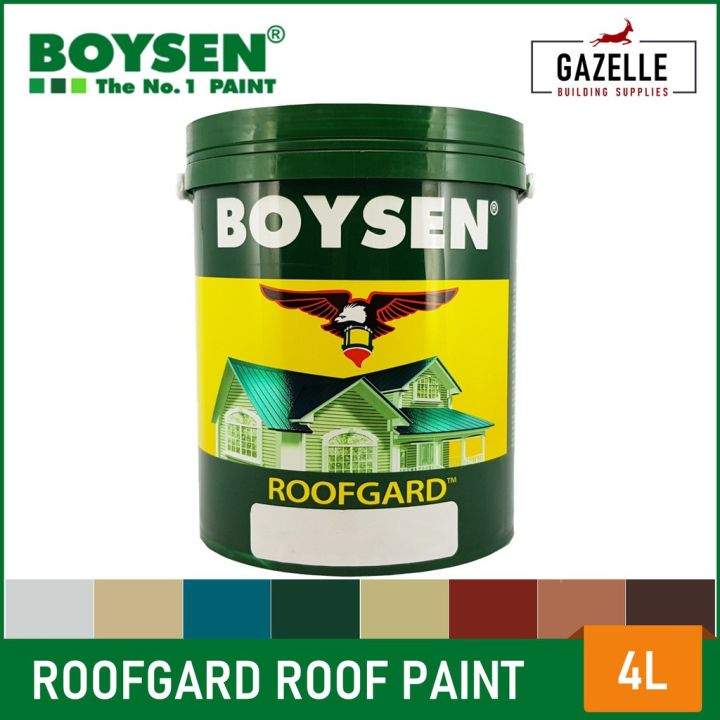 NEW Boysen Roofgard Roof Paint - 4L (8 colors) | Lazada PH