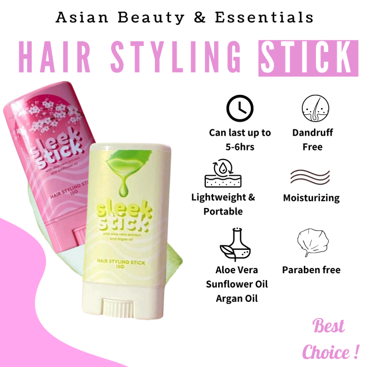 Long Lasting HAIR STYLING STICK 15G WITH ALOE VERA EXTRACT ARGAN OIL ...