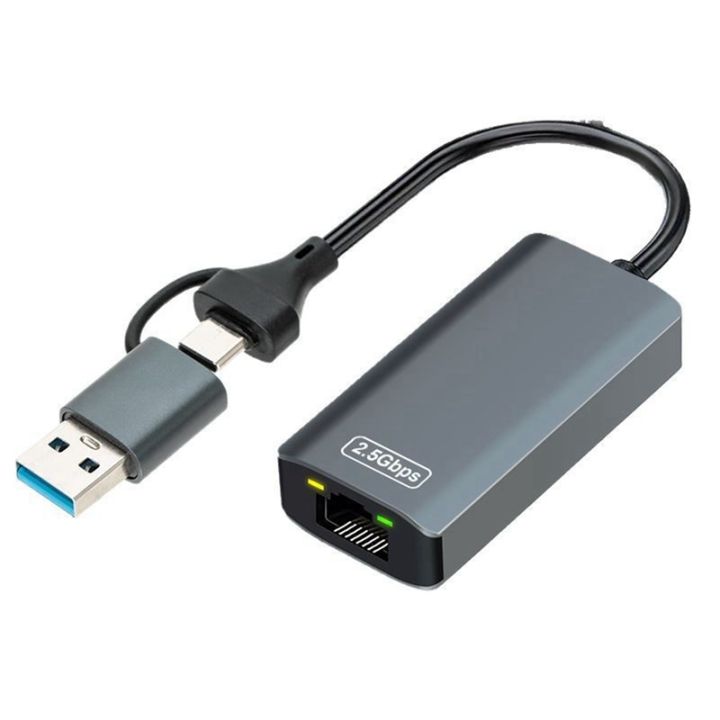 RJ45 2.5G Ethernet Adapter 2500Mbps USB 3.0/Type-C/LAN Converter Hub ...