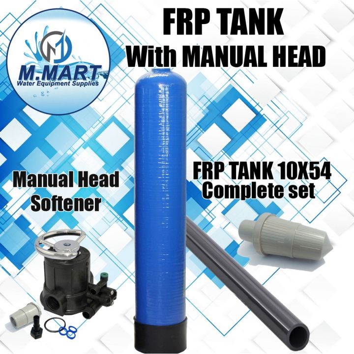 FRP TANK 10x54 With Manual head (softener or Valve) | Lazada PH