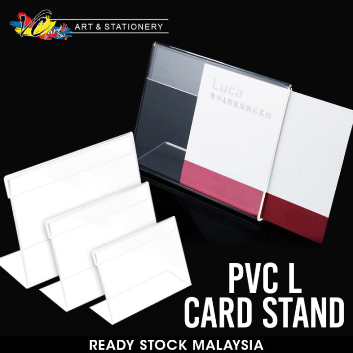 PVC L Shape Card Stand | Lazada