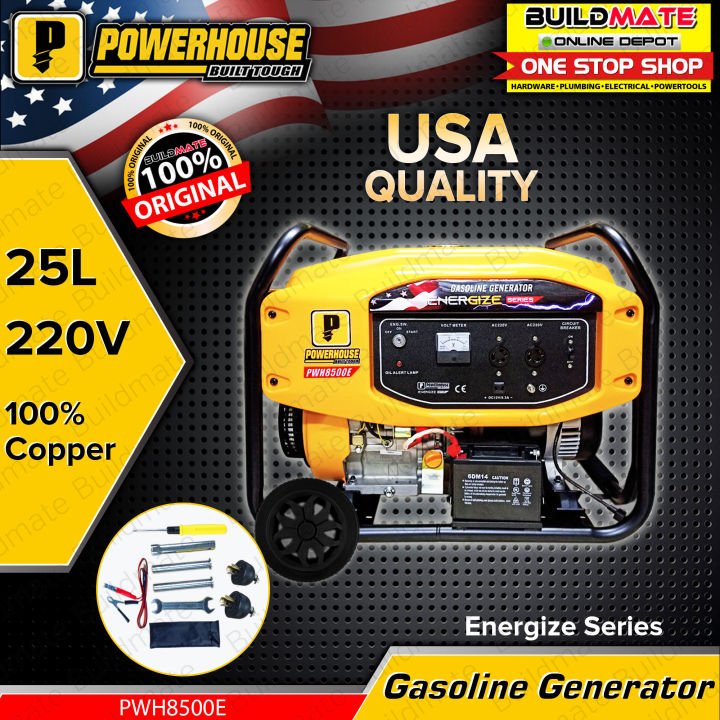 BUILDMATE Powerhouse USA 6.0-7.0KW Gasoline Generator Energize Series ...