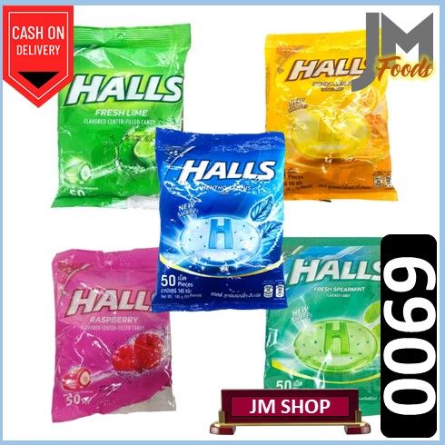 JM FG-0069 | JM Foods | Halls Candy 50's | Fresh Lime | Honey Lemon | Fresh Spearmint ...