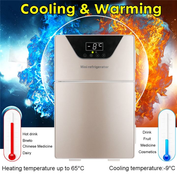 Dual-door Portable Car Refrigerator Temperature Display Freezer Warmer ...