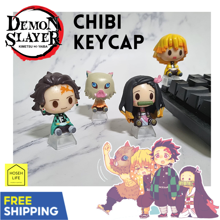 [SG Stock] Demon Slayer Keycap for mechanical keyboard, Tanjiro Kamado ...
