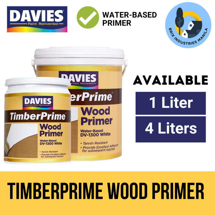 Davies TimberPrime Waterbased Wood Primer 1 Liter and 4 Liters (Gallon ...