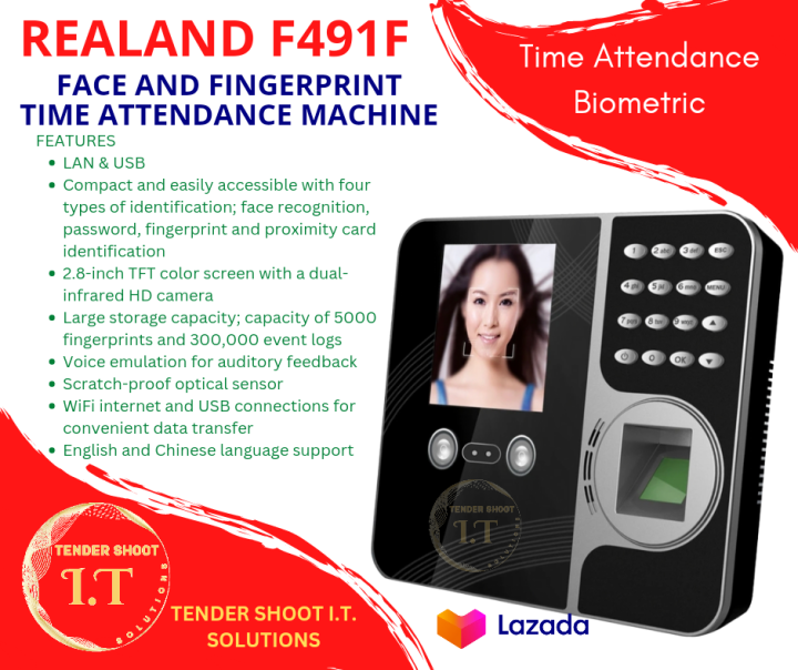 Brand New! Original! REALAND F491F F490F Face and Fingerprint ...