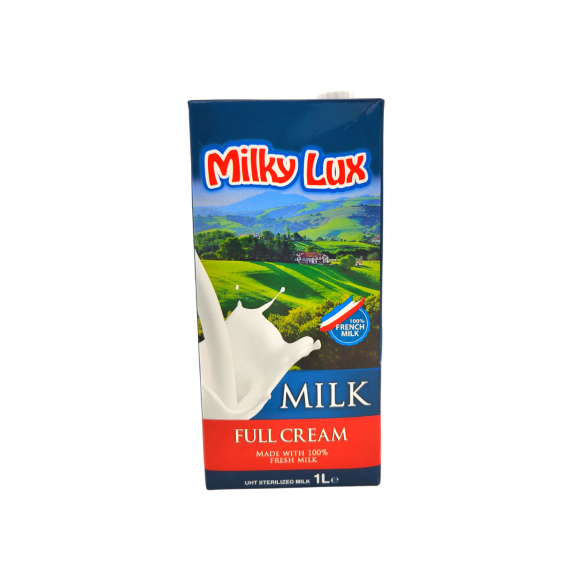 MILKY LUX UHT STERELLIZED FULL CREAM MILK 1L x 12pack(FRANCE IMPORTED) | Lazada
