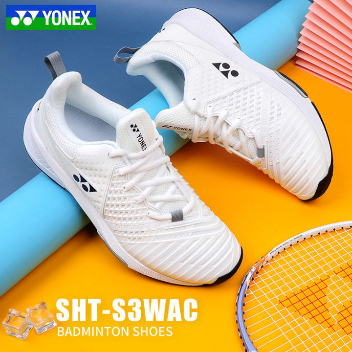 2023 YONEX Yonex รองเท้าแบดมินตันของแท้ดูดซับแรงกระแทกทนทานต่อการฉีกขาดทั้งชายและหญิงมีขนรองเท้า ...