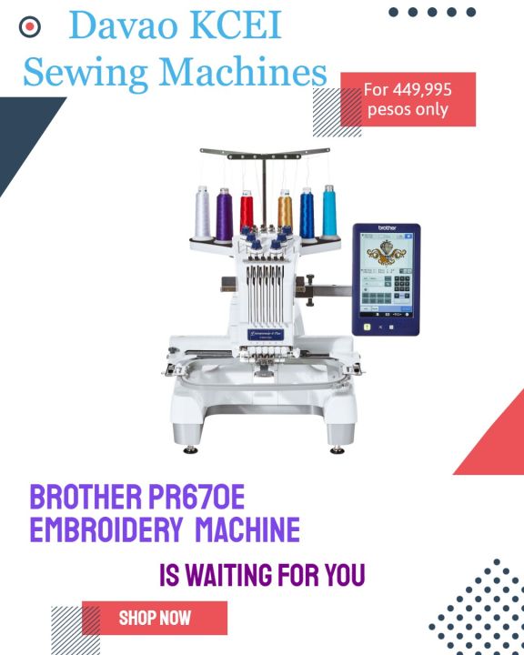 Brother PR670E Embroidery Machine ( 6 needles/ 6 threads) | Lazada PH