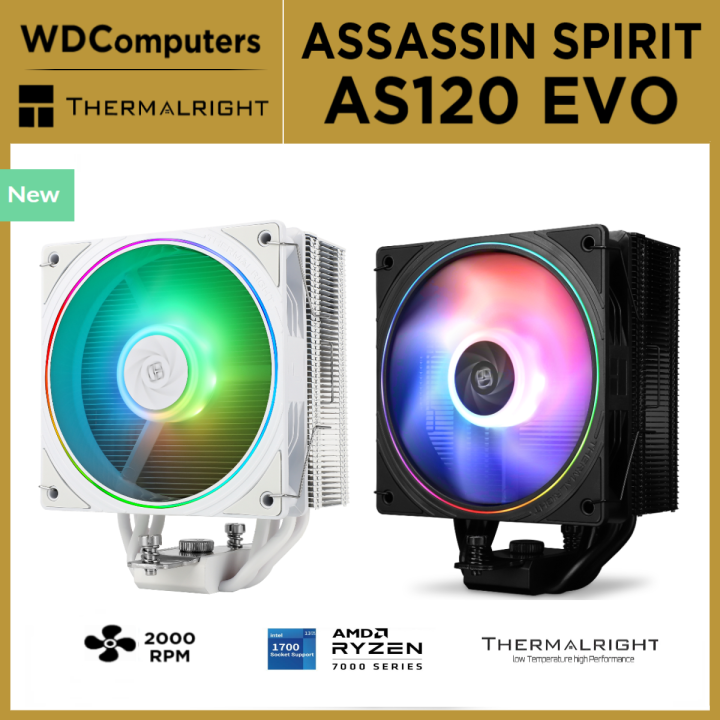 Thermalright Assassin Spirit 120 Evo. AS120 EVO Intel 17XX AM4 AM5 CPU ...