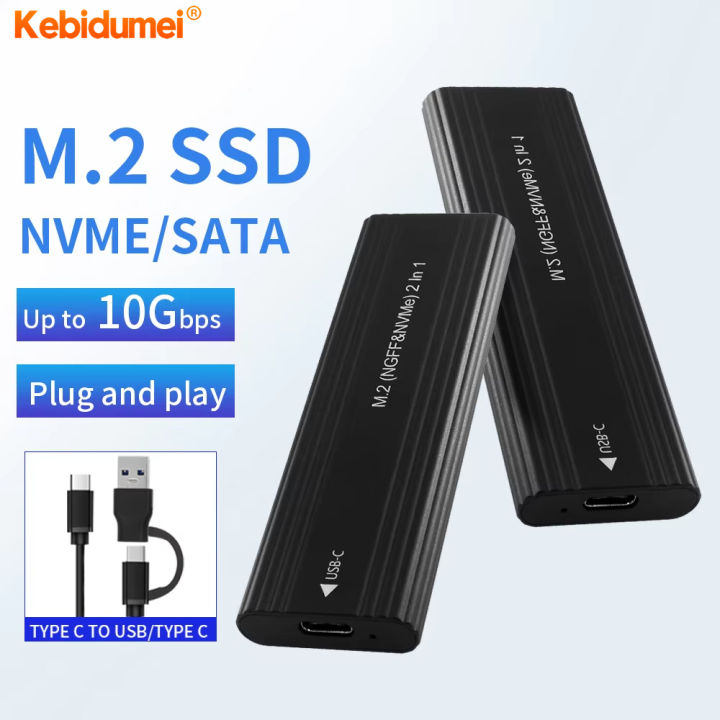 Kebidumei NVME Enclosure SSD External Case NVME NGFF Dual Protocol ...