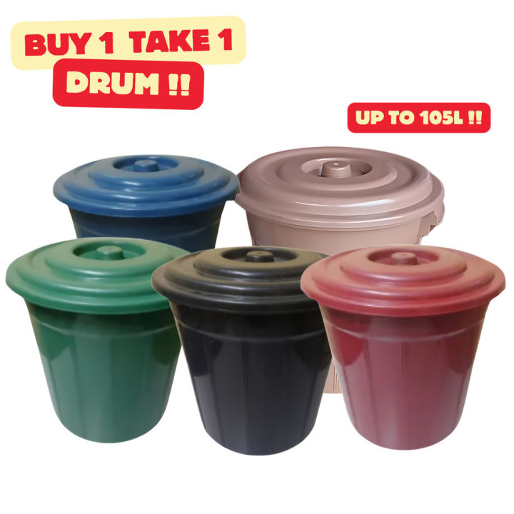 Edepot B1T1 2PCS High Quality Water Drum Container / Rice Storage Drum ...