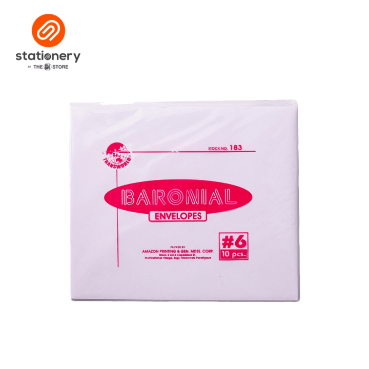 White Baronial Envelopes 10 Pieces per Pack | Lazada PH