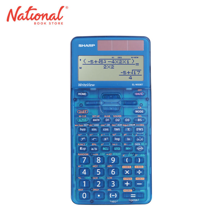 Sharp Scientific Calculator EL-W506T-BL Transparent 640 Functions - School & Office Supplies ...