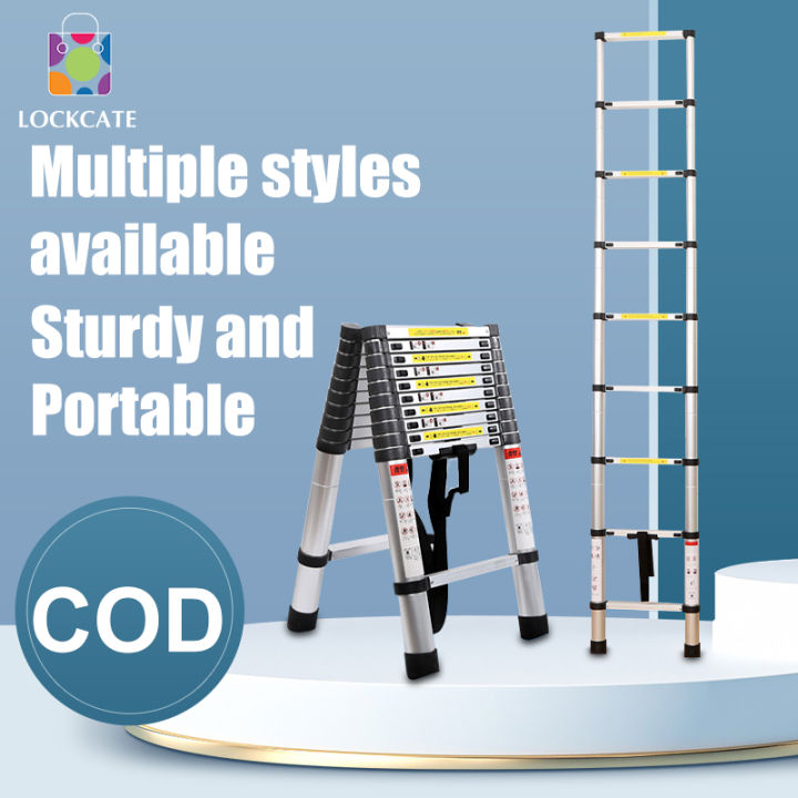 LOCKCATE 4/5/6ft ladder foldable portable aluminum ladder adjustable 4 ...
