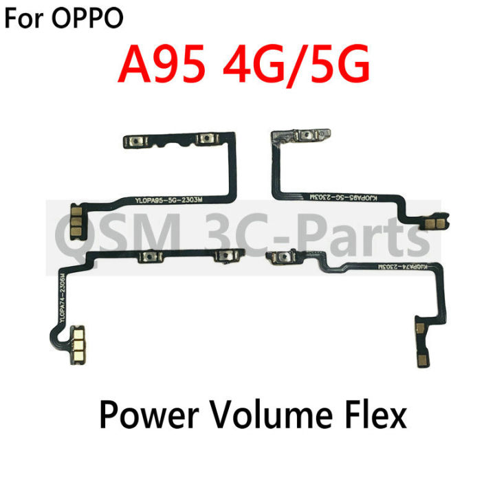 Power Volume Side Keys Switch On OFF Power Volume Buttons Flex Cable For OPPO A95 4G A95 5G ...