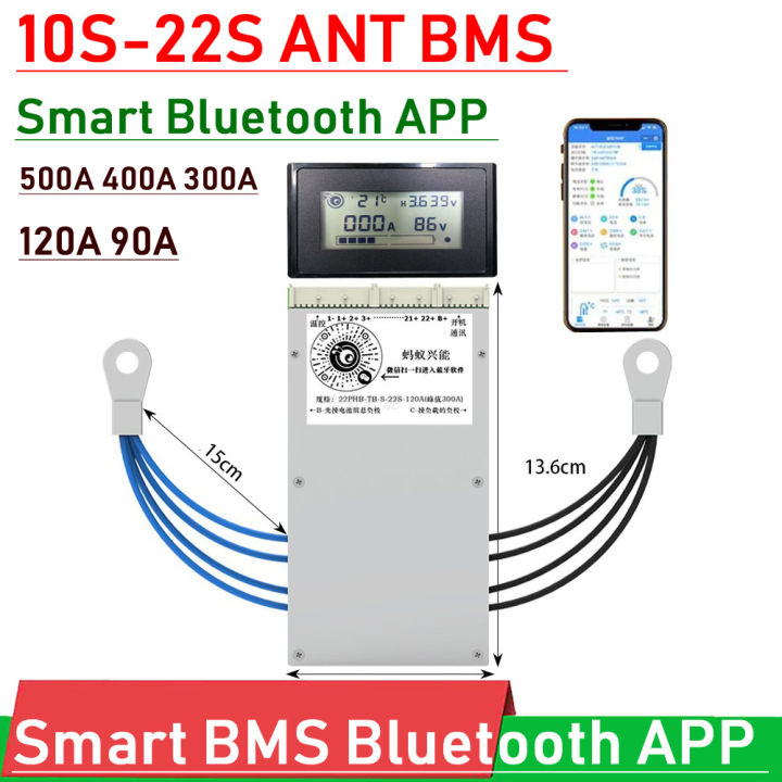 Ant BMS 8S-22S 150A 300A 400A 500A Smart Bluetooth Li-ion Lifepo4 LTO Lithium Battery Protection ...