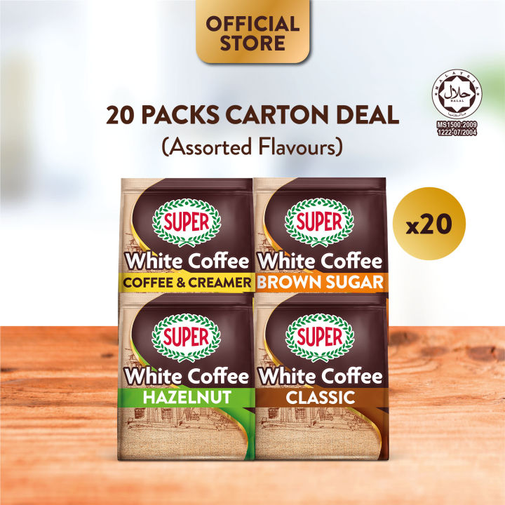 (Carton Deal 20 Packs) SUPER Instant 3in1 White Coffee, 15 sachets | Lazada