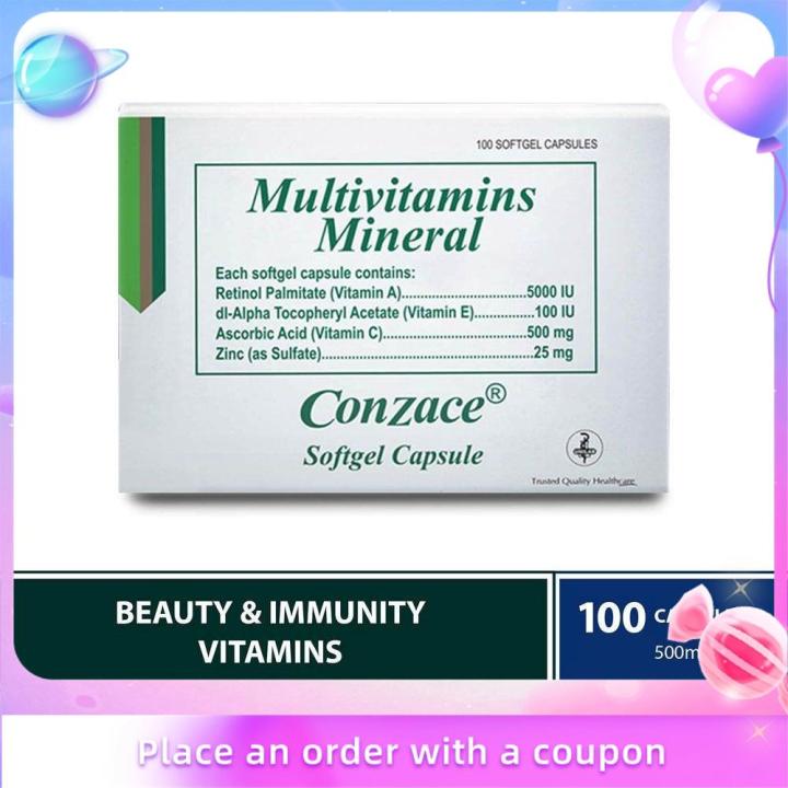 IN Stock Conzace Multivitamins + Minerals Softgel Capsules 100 Capsules ...