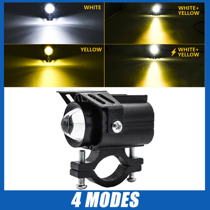 Motorcycle Work Light External Spotlight Auxiliary Lamp Waterproof Four ...
