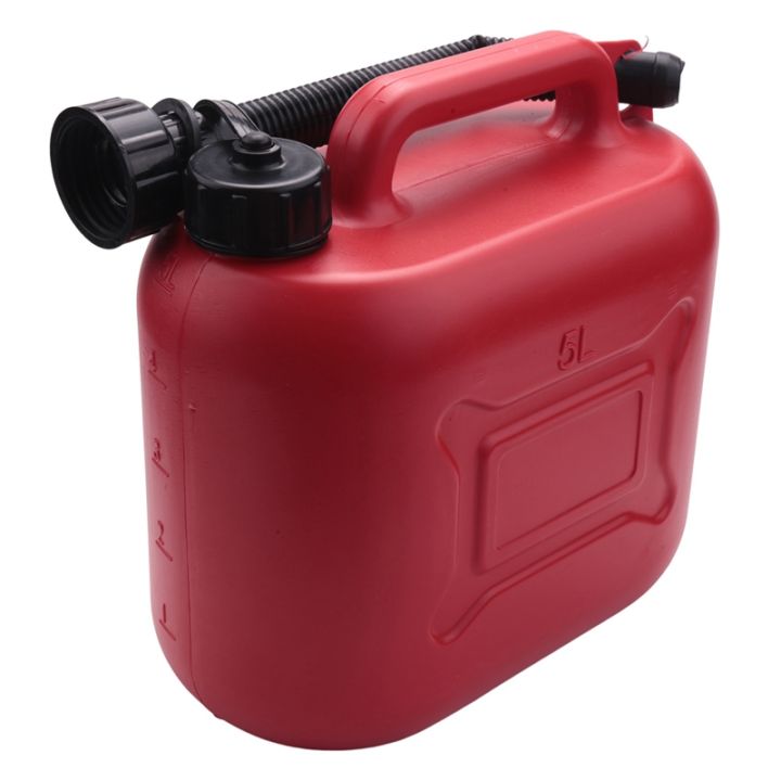 5L Car Fuel Tank Can Spare Plastic Petrol Gas Container Anti-Static ...