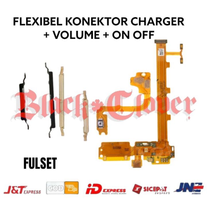 Fleksibel Flexible Konektor+ ON OFF +TOMBOL LUAR Cas Mic dan Volume Hp Oppo A37 Neo 9 A37F ...
