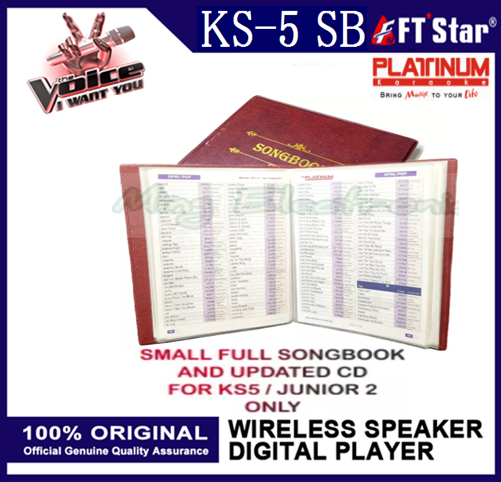 PLATINUM UPDATED SONGBOOK FOR JUNIOR LITE KS-5 ,JUNIOR 2 KS-10 & KBOX 2 KS-40 | Lazada PH