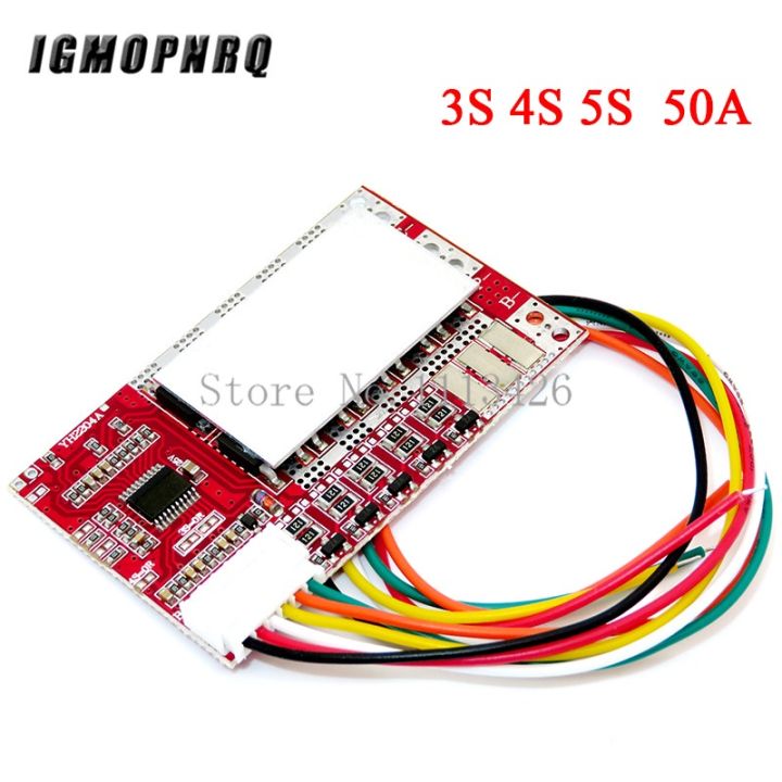 3S 4S 5S 50A BMS บอร์ด3.2V/3.7V LiFePO4เหล็กฟอสเฟตแบตเตอรี่ BMS 3.2/3 ...
