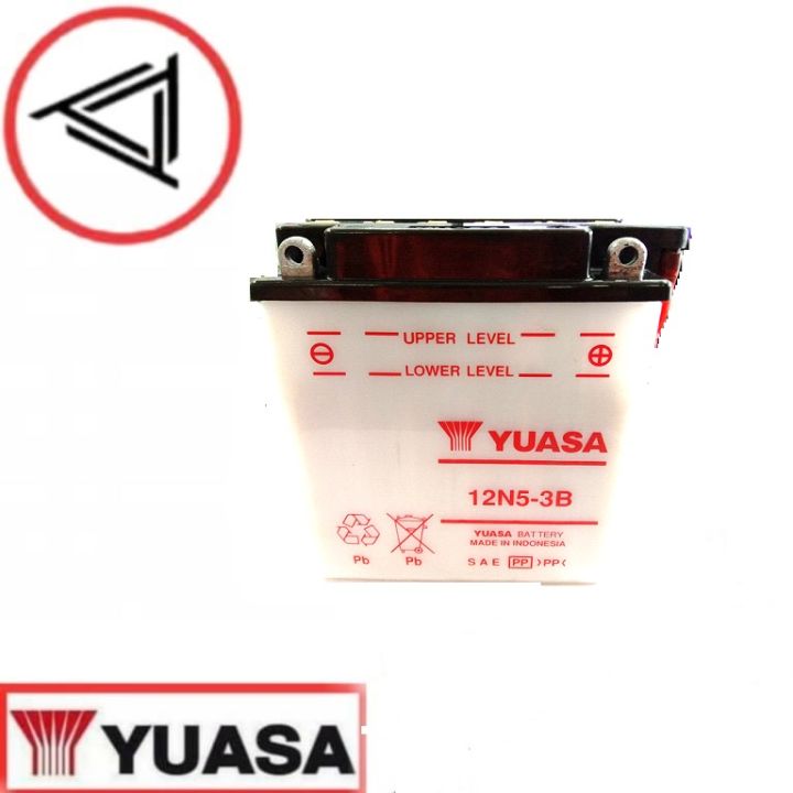 YUASA MOTORCYCLE BATTERY MADE IN INDONESIA 12N5-3B (YB5L-B) | Lazada PH