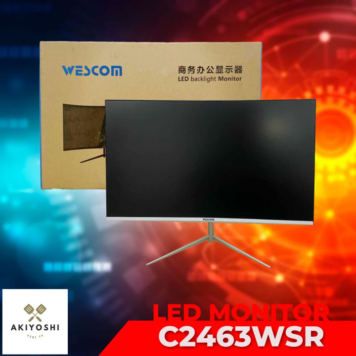 C2463WSR WESCOM 24 inches MONITOR 1080P FHD 75HZ VA PANEL Curved ...